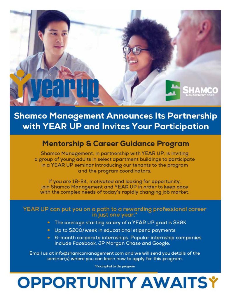 Shamco Management’s Partnership with YEAR UP